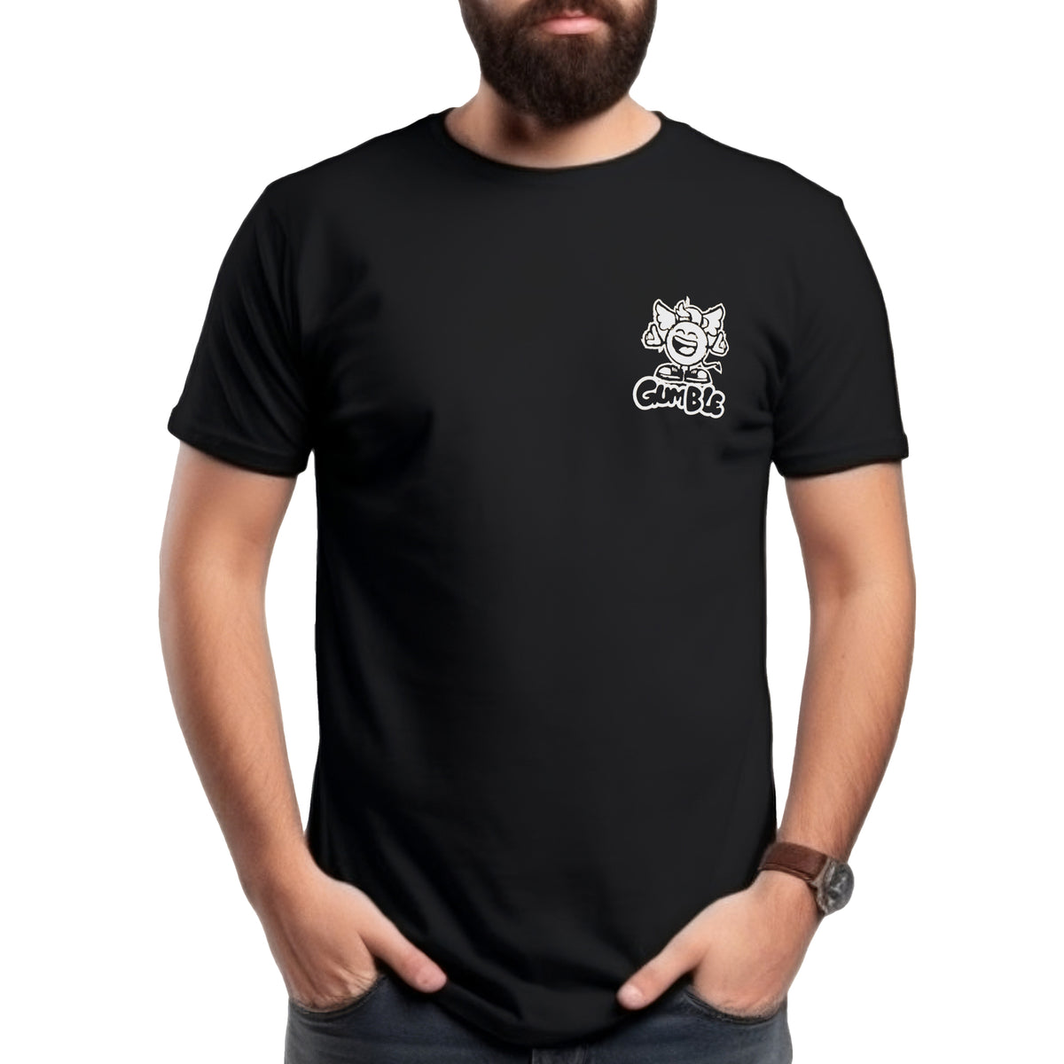 GUMBLE Black Brush Graphic Tee – IT'SUGAR