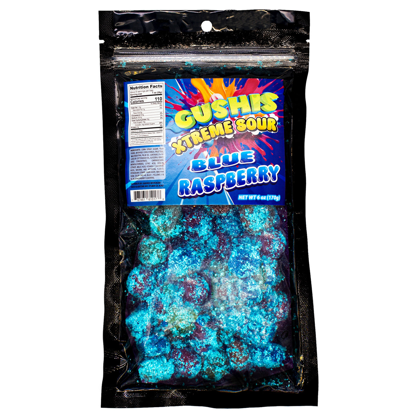 Gushis Xtreme Sour Blue Raspberry – IT'SUGAR